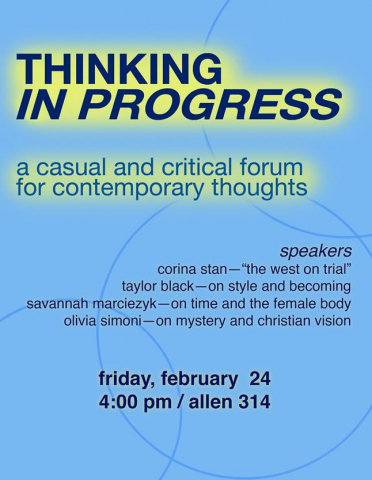 Thinking in Progress | English Department